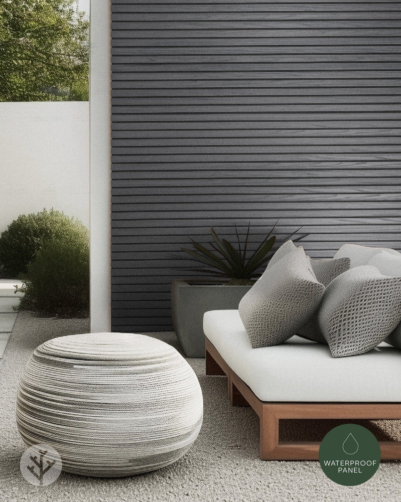Acupanel® Grey Composite Slat Wall Panels