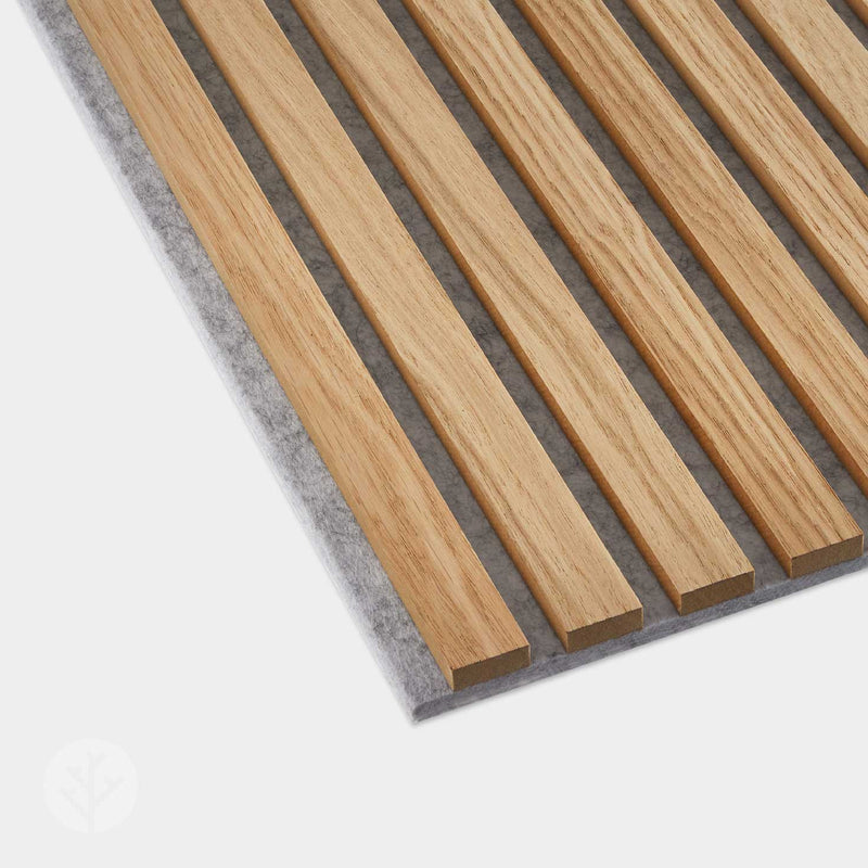 Oak Grey Felt Acoustic Slat Wooden Wall Panels | WVH® Luxury